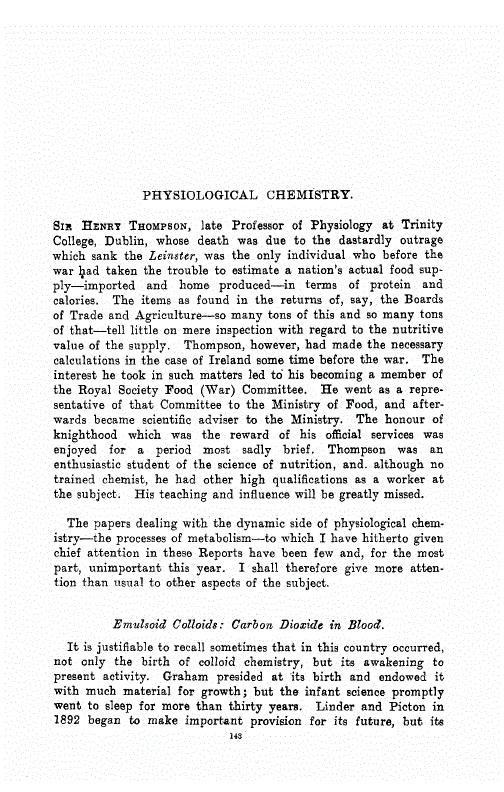 Physiological chemistry | Annual Reports on the Progress of Chemistry ...