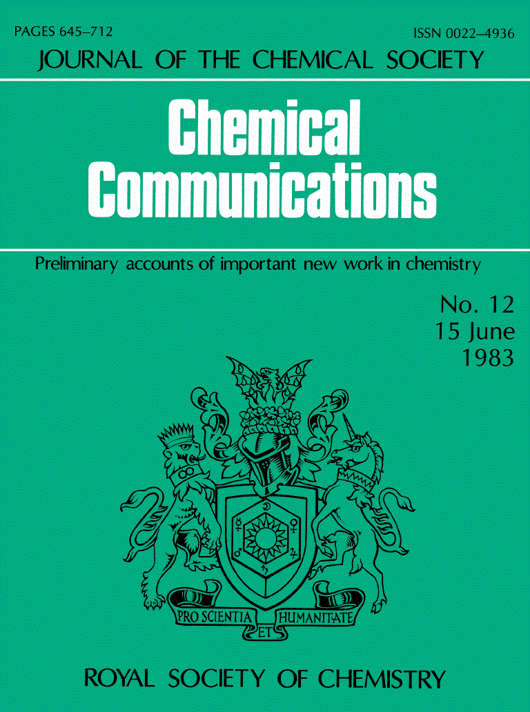 Front cover | Journal of the Chemical Society, Chemical Communications ...