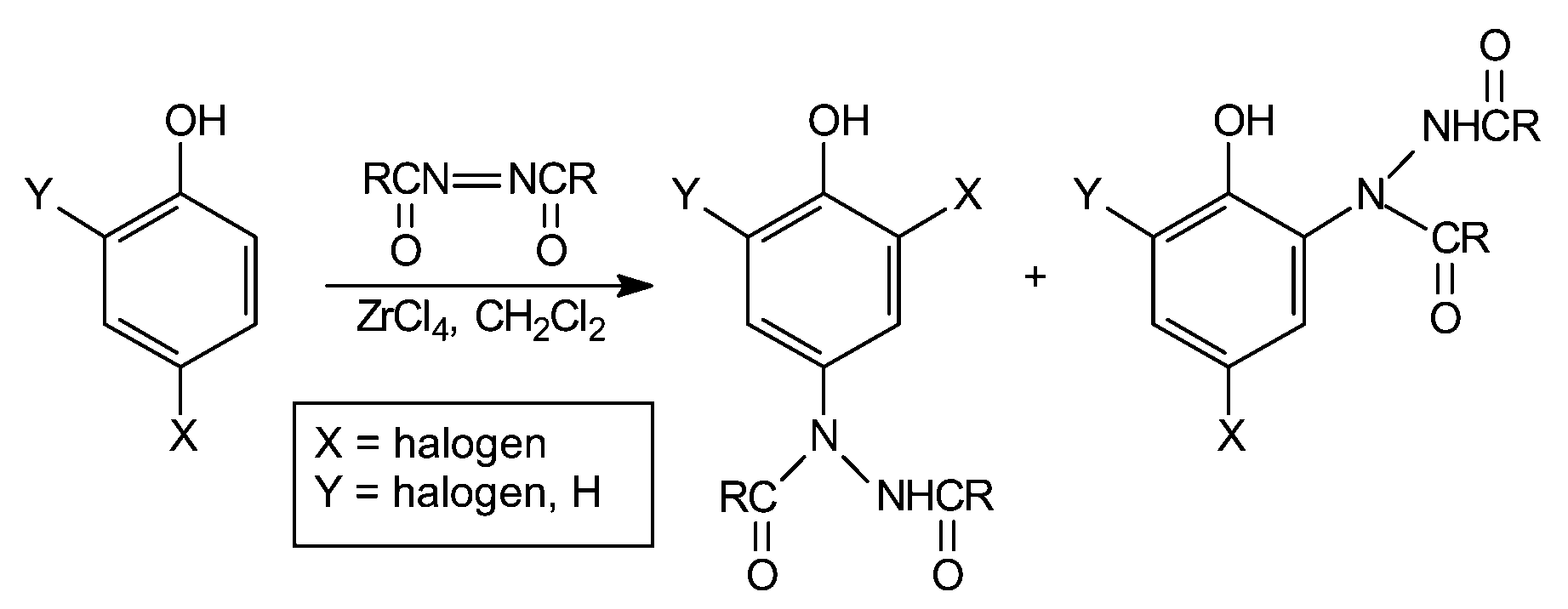 ZrCl4-promoted halogen migration during an electrophilic amination of ...