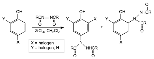 ZrCl4-promoted halogen migration during an electrophilic amination of ...