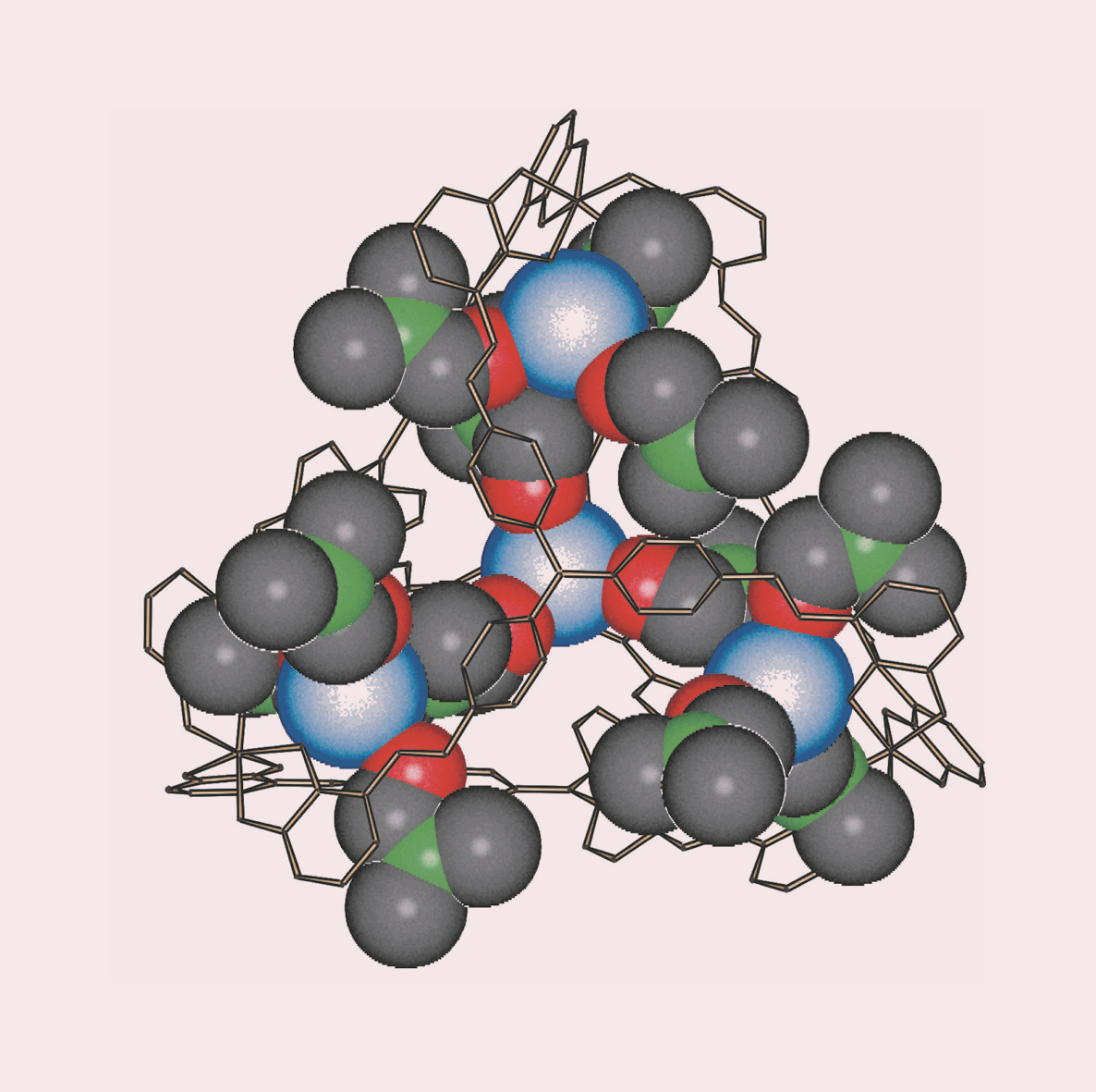 A metallosupramolecular tetrahedron with a huge internal cavity ...