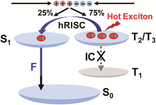 Recent progress in hot exciton materials for organic light-emitting ...
