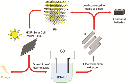 Electrochemical recycling of lead from hybrid organic–inorganic ...