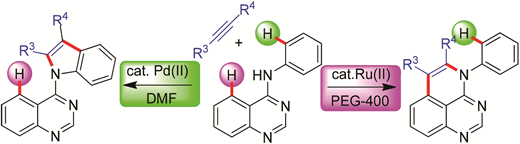 Catalyst and solvent switched divergent C–H functionalization ...