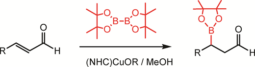 The selective catalytic formation of β-boryl aldehydes through a base ...