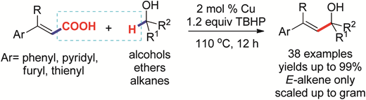 Copper-catalyzed decarboxylative alkenylation of sp3 C–H bonds with ...