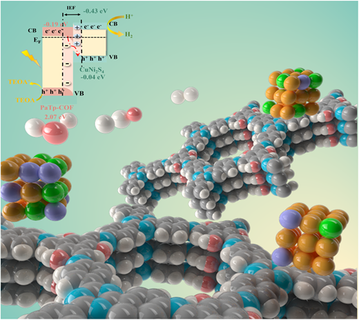 Built-in electric field in triazine-based COF and bimetallic sulfide S ...