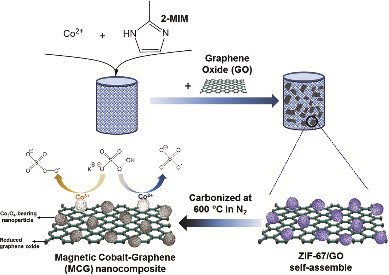 Magnetic cobalt–graphene nanocomposite derived from self-assembly of ...