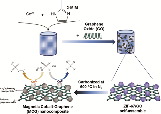 Magnetic cobalt–graphene nanocomposite derived from self-assembly of ...