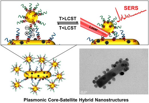 Stimuli-responsive plasmonic core–satellite hybrid nanostructures with ...