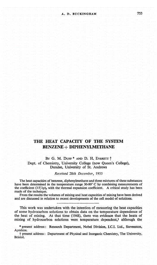 The heat capacity of the system benzene + diphenylmethane ...